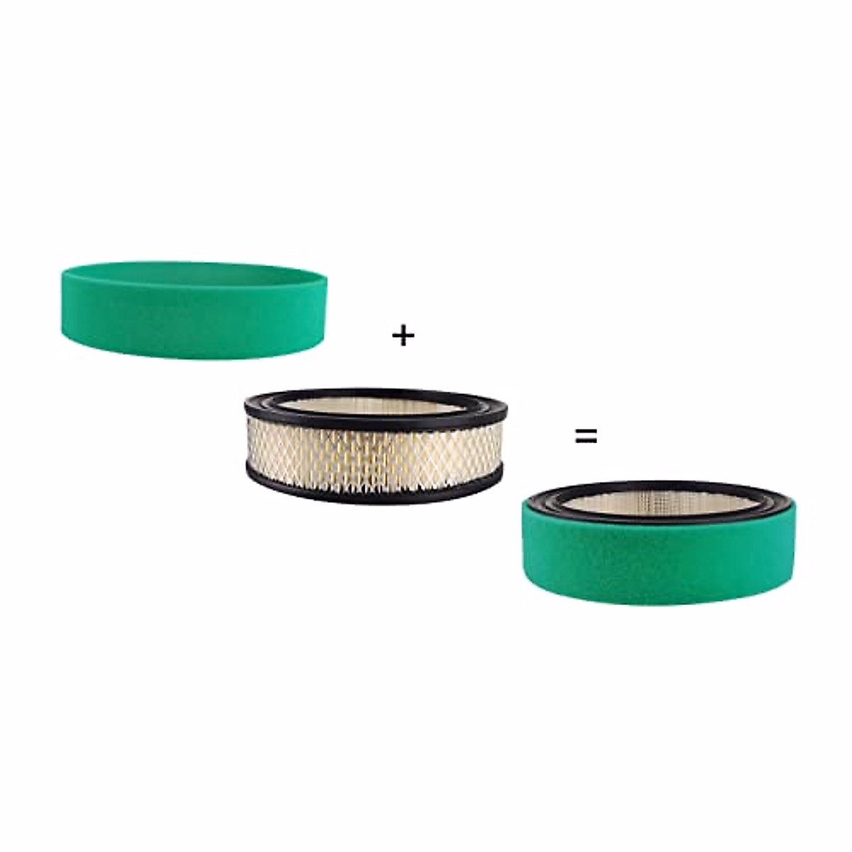 Kvjicdo Air Fil-TER 140-2628 Pre Fil-TER 140-1496 Replacement for Onan 140-2628 140-2628-01 140-1228 140-2522 to-ro NN10774 JD AM106953 HE140-2628 Lawn Mower for NHA, NHB, NHC and T26