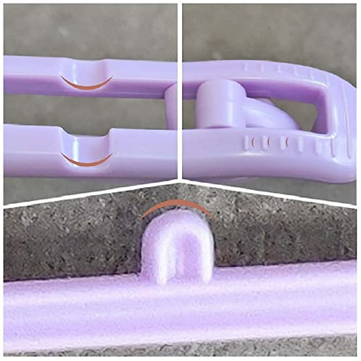 Fineget Travel Hangers with Clips Foldable Plastic Clothes Coat Shoes Socks Shorts Skirt Shirt Hangers Non Slip Heavy Duty Hangers Purple 4 PCS + 8 Clips