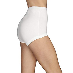 Vanity Fair Women's Lollipop Plus Size Brief Panties 15861, Covered Leg Opening-White (3 Pack), 7