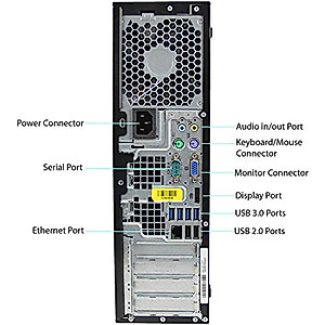 HP Elite SFF Computer Desktop (Intel Core i5 Processor, 16GB Ram, 2TB HDD, Dual 19 Inch LCD Monitor, WiFi, Bluetooth 4.0, DVD-RW, New Keyboard & Mouse) Windows 10 Home (Renewed)
