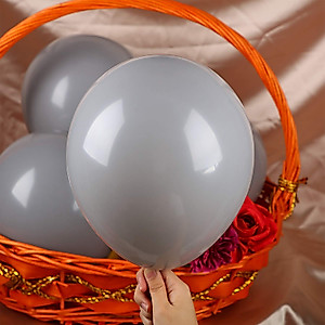 Gray Balloons 100 Pack 12 Inch Party Balloons Gray Latex Balloons for Weddings, Birthday Party, Bridal Shower, Party Decoration (Gray, 12 Inch)