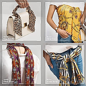 Red by Kiss Edge Laying Scarf Wrap for Hair Edge Silky Satin Scarf 4 PACK