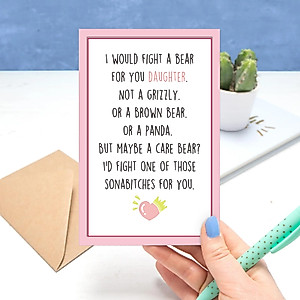 Gevinna Funny Birthday Card for Daughter, Humor Birthday Card for Her, Daughter Card, Thank You for Being My Daughter