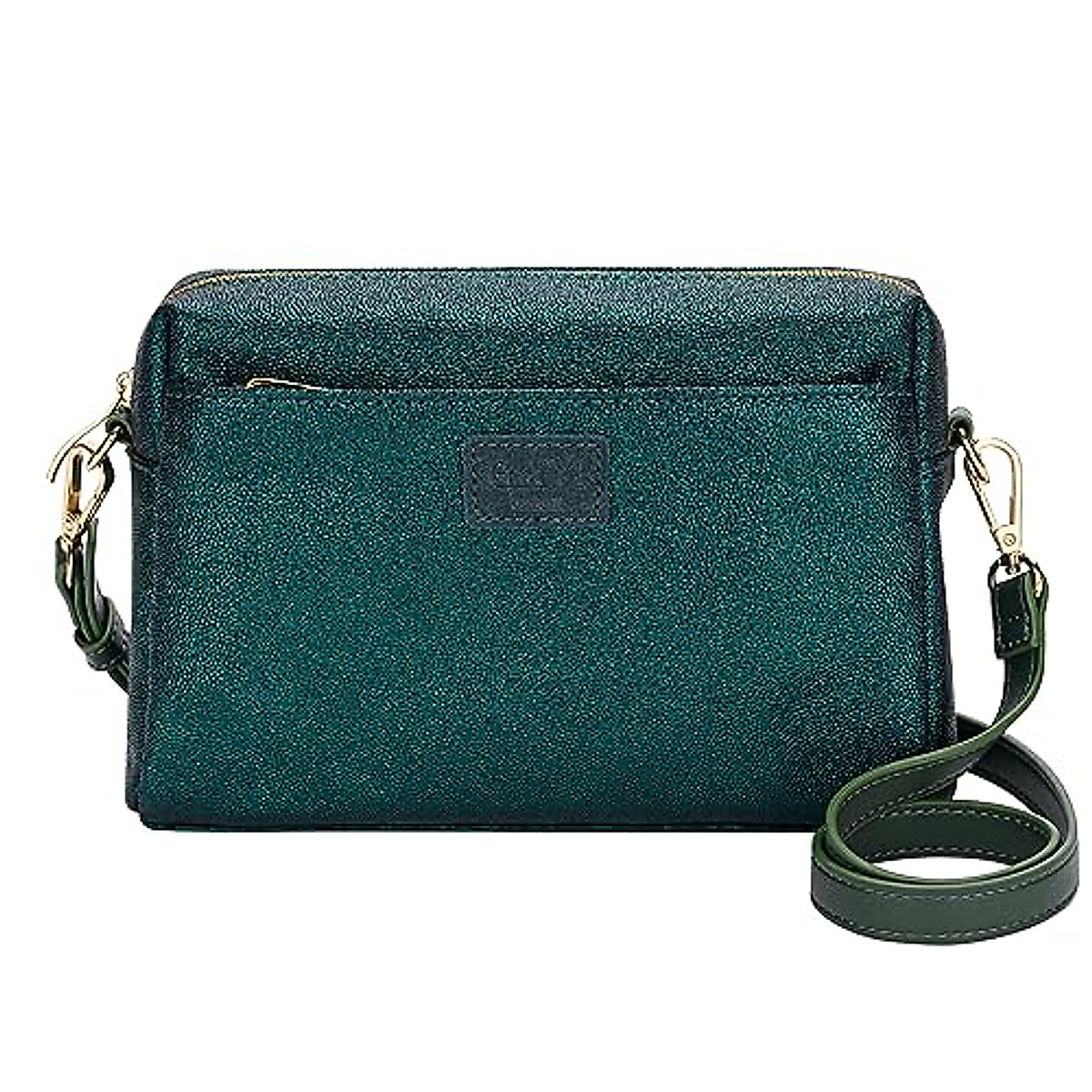 GAYI URBAN Glitter Crossbody Bags for Women, Sparkle Shoulder Handbags with Chain, Ladies Clutch Purses with Zipper Closure (Green)