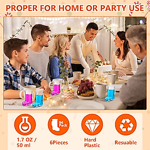 6 Pcs 1.7 oz Cowboy Boot Shot Glass Clear Mini Glass Boot Entertainment Funny Shot Glasses Heavy Base Beer Boot Shoe Drinking Glass Beverage Drinking Glassware for Whiskey Liquor Cowboy Party Decor