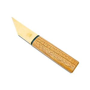 Kiridashi Craft Pocket Knife Japanese Steel Blade Wooden Handle with Sheath for Left-handed