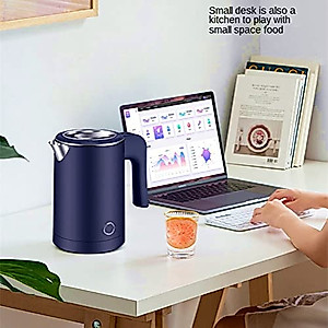 0.6L Small Portable Electric Kettle, Mini Stainless Steel Travel Kettle, Portable Mini Hot Water Boiler Heater, Quiet Fast Boil & Cool Touch with Boil-Dry Protection