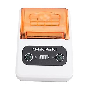 TYTOGE Bluetooth Thermal Receipt Printer 58mm Toothed Blade Portable Small Thermal Printer for Office Retail Store Restaurant (Orange White)