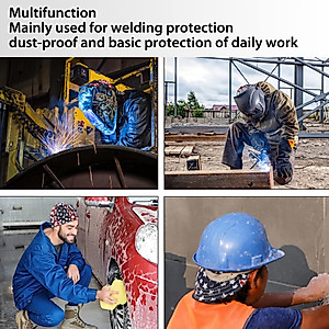 hynade Welding Cap Cotton Sweat Absorption,Welders Flame Resistant Protective Welding Hat Cap (Blue)