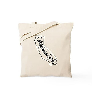 CafePress California Girl Tote Bag Natural Canvas Tote Bag, Reusable Shopping Bag