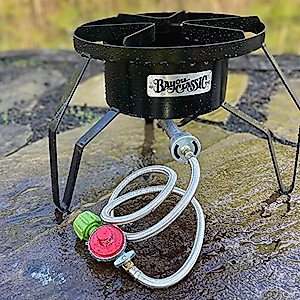 Bayou Classic SP10 High-Pressure Cooker - 14-in Single Propane Burner for Outdoor Cooking, Outdoor Stove - Crawfish Boiler, Home Brewing Burner, Maple Syrup Prep. Fits Large Boiling Pots and Fryers - Seafood Boil Pot.