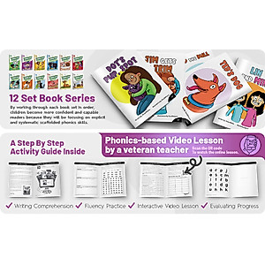 Decodable Readers: 15 Short Vowel Phonics Decodable Books for Beginning Readers Ages 4-7 Developing Decoders (Set 2)