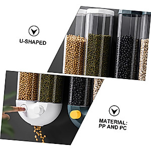 CIYODO 2 pcs Wall-mounted Wall- for Organizer Bucket Household Flour Baking Dry Large Rice Grain Restaurant Tea Storage Seasoning Canister Kitchen Food Container Grains Containers