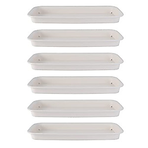 Hemoton 6pcs Water Tray Flower Pot Tray Clay Pebbles for Plants Flower Saucer Rectangular Flowerpot Trays Houseplants Live Indoor Bottom Saucer Bracket Square Plastic Raw Material Pp 27c