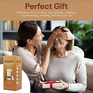 SourDough Starter Jar Kit Large 34oz. Wide Mouth Glass Jar with Scraper, Spatula, Cloth Cover, Feeding Band, Aluminum Lid, Temperature Strip, Instructions, Home Bread Baking Supplies, Fermentation Jar