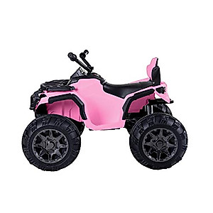 NC LEADZM LZ-906 ATV Double Drive Children Car with 45W12 12V7AH1 Battery Without Remote Control Pink