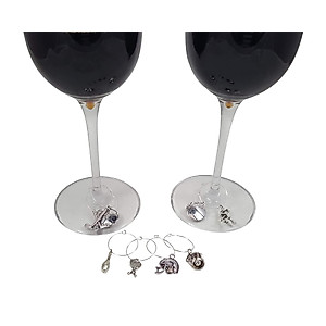 Palm City Products Sports Themed Wine Charms - 8 Piece Wine Charm Set - Great Gift for Sports Fans