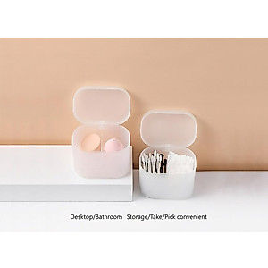 Sprigold home transparent cotton pads/swabs large capacity storage box with PP(polypropylene) material, easy to use and take,beautiful design, muti-purpose, moisture-proof and dust-proof (Home)