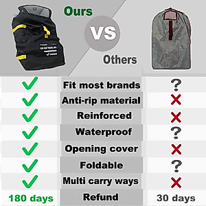 ProFaster Car Seat Travel Bag Backpack for Air Travel - Karfast Universal Infant Carseat Gate Check Bag Cover for Airplane, Foldable with Pouch, Yellow