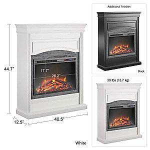 Ameriwood Home Lamont Electric Fireplace, Black