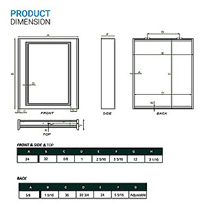 LEDMyplace 48 X 28 Inch LED Lighting Medicine Cabinet Double Sided Mirror On/Off Switch ETL RoHS Listed 90+ CRI Surface Mount LED Mirror Medicine Cabinet with Lights Benign Style