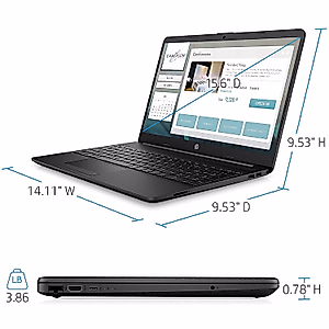 HP 2021 Newest Notebook 15 Laptop, 15.6" Full HD Screen, Intel Celeron N4020 Processor, 8GB RAM, 128GB SSD, 1-Year Microsoft Office 365, RJ-45, Type-C, Webcam, HDMI, Windows 10 Home, Black