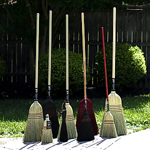 Authentic Hand Made All Broomcorn Broom (17.5-Inch/Hand Black)