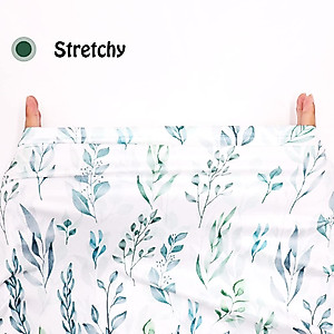 DILIMI Baby Car Seat Cover Green Leaf, Breastfeeding Cover Soft Breathable Infant Carseat Canopy Multifunctional Cover for Stroller/High Chair/Shopping Cart/Car Seat Canopies