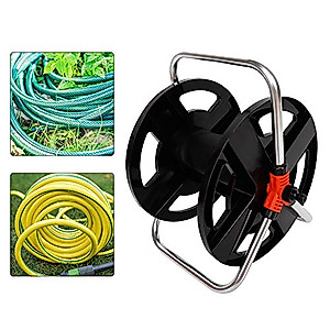 PAER Garden Hose Reel, 115 FT Portable Tote Hose Reel Cart, Rope Hose Storage Stand Water Hose Holder, Outside Water Pipe Rack Winding Tool for Garden, Lawn, Farm, Car Washes