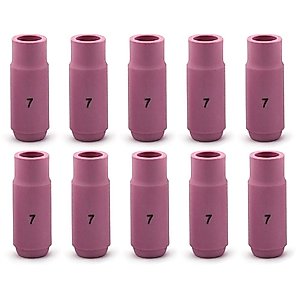 WeldingCity 10-pk Alumina Ceramic Cup 10N47 (#7, 7/16") for TIG Welding Torch 17, 18 and 26 Series from Weldcraft Lincoln Miller ESAB CK