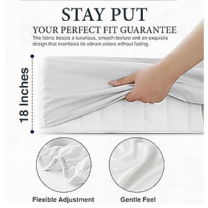 Bluemoon Homes King Size Egyptian Cotton Sheets,1000 Thread Count, 4Pc King Size Sheets Set, Smooth Sateen Weave King Sheets, 18" Deep Pocket, Ultra Luxury Sheets, King Sheet Set - White Sheets