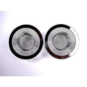 Iafand 2pcs Metal Sink Strainer Bathtub Drain Hole Hair Catcher Drain Hole Filter Trap