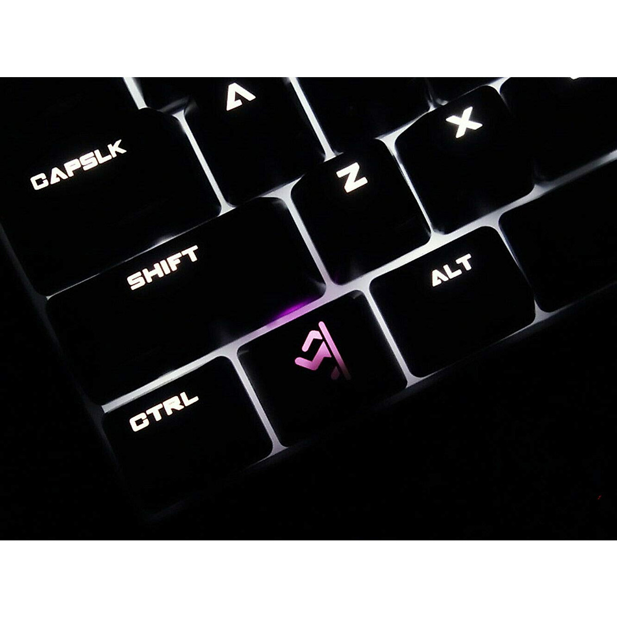 2 Pcs 1.5X R1 Backlit Set Portal Keycap Laser Carving CTRL/Win/ALT/FN Switchs OEM Profile for Most MX Mechanical Keyboards Gaming Replacement (2pcs 1.5u)