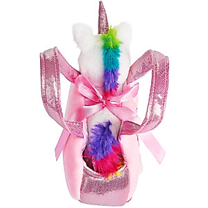 BRUBAKER Rainbow Plush Unicorn in Handbag - 8 Inches - Soft Toy in Bag - Cuddly Toy - Stuffed Animal - Pink