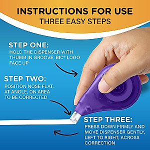 BIC White-Out Brand EZ Correct Correction Tape, 4 Count