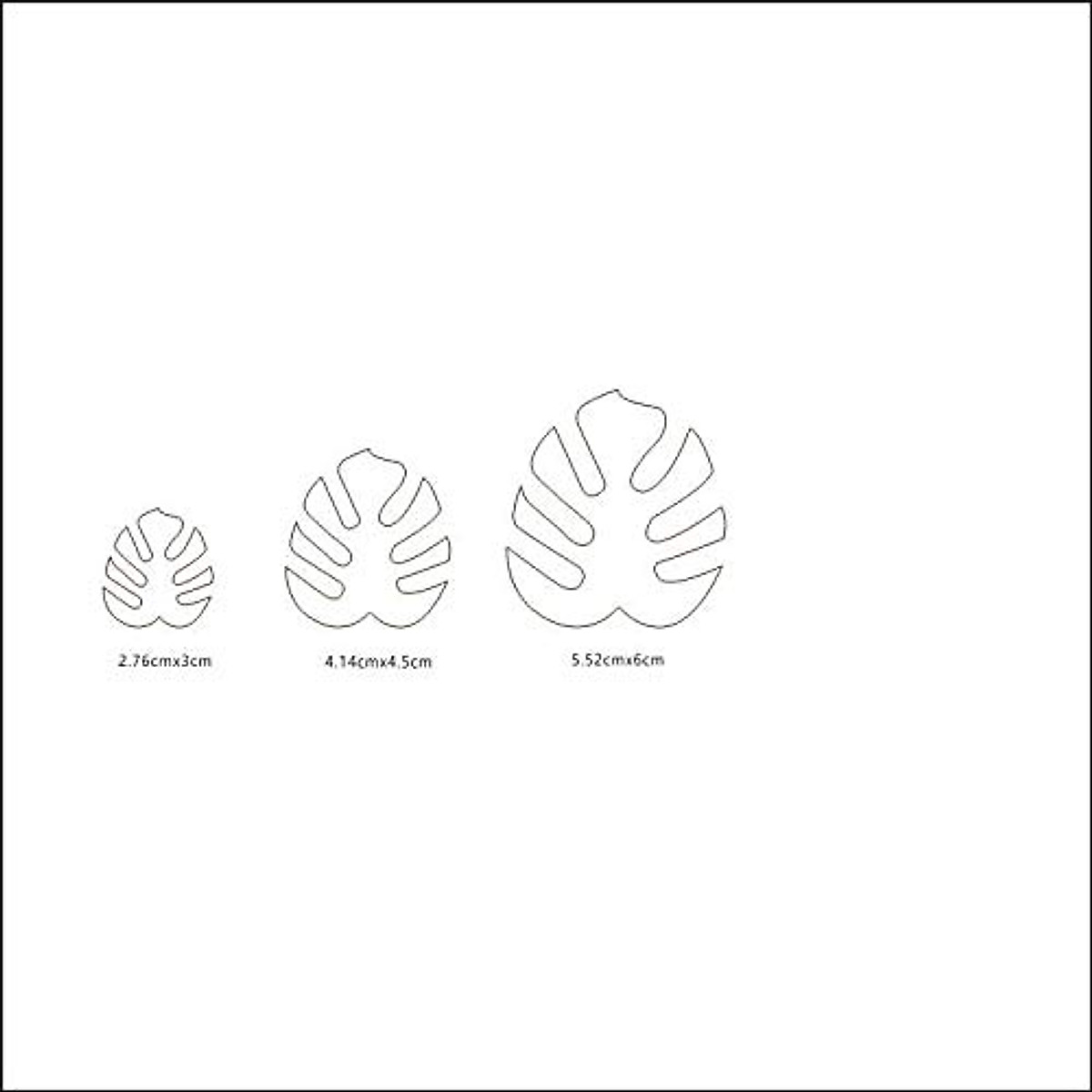 CHENRUI Set of 3 Monstera Leaf Polymer Clay Cutter Set Cookie Fondant Cutters