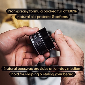 The Beard Struggle Warrior’s Beard Balm - Silver Collection, Viking Storm - Non-Greasy Low-Hold Formula, Luxurious Cologne-Grade Fragrances 100% Natural Ingredients - 50g / 1.76 US. oz.