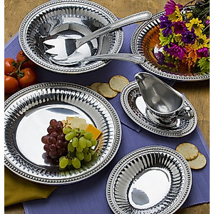 Wilton Armetale Flutes and Pearls Dipping Bowl, Round, 6-Inch