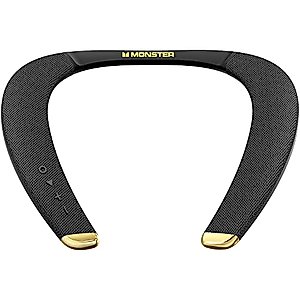 Monster Boomerang Petite Neckband Bluetooth Speakers, Neck Speaker with 15H Playtime, aptX High Fidelity 3D Stereo Sound, Low Latency, Built-in Mic, IPX5 Waterproof Speaker for Home Outdoor