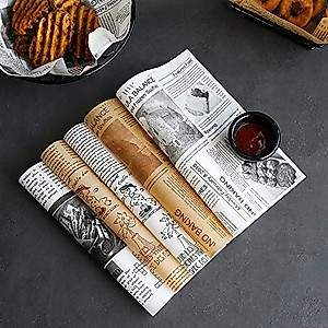 YBB 100Pcs Deli Wax Paper Sheets for Food, Basket Liners Food Picnic Paper Sheets Greaseproof Deli Wrapping Sheets, 10 x 10 Inch
