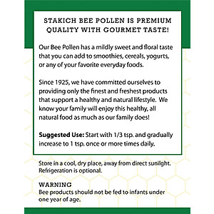 Stakich Bee Pollen powder (10 Pound)