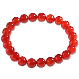 YANYUNZHUBAO Natural Red Agate Stretch Bracelet Healing Crystals Carnelian For Women Jewelry Beauty Happiness Auspiciousness Wealth(8 mm)