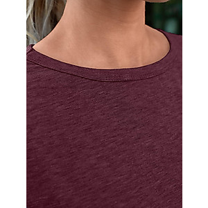 AUTOMET Summer Tops Women Spring Short Sleeve Shirts Beach Vacation Outfits Plus Size Workout Tshirts Casual Clothes 2025 02winered XL