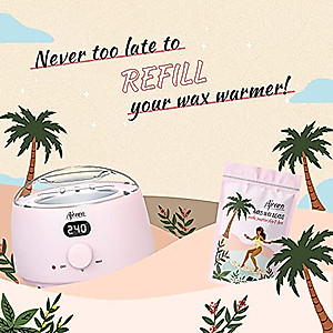 Hard Wax Beads, Ajoura 1lb Refill Wax Beans for Hair Removal Kit, Brazilian Coarse Waxing for Bikini, Face, Eyebrow, Back, Chest, Legs, Armpit, At Home Waxing Beads for Women Men