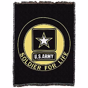 Pure Country Weavers US Army - Star Logo - Soldier for Life Blanket - Gift Military Tapestry Throw Woven from Cotton - Made in The USA (72x54)