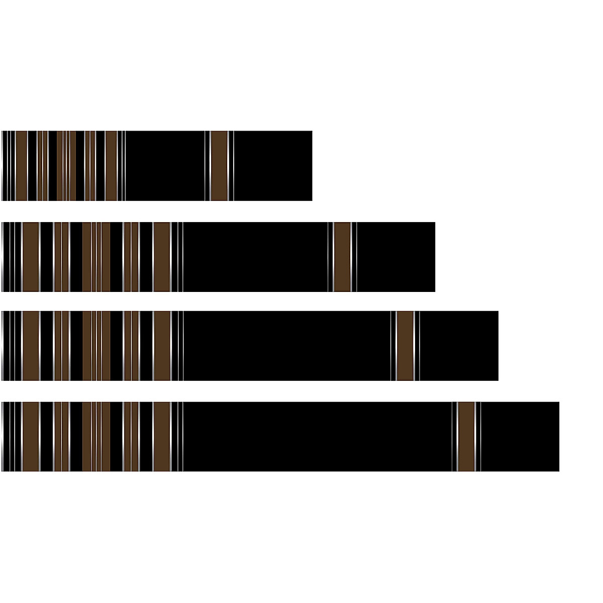 White Water Archery Laminated Brown Traditional 11 Crest Arrow Wraps 15 pk Choose Length Width (9, 1)