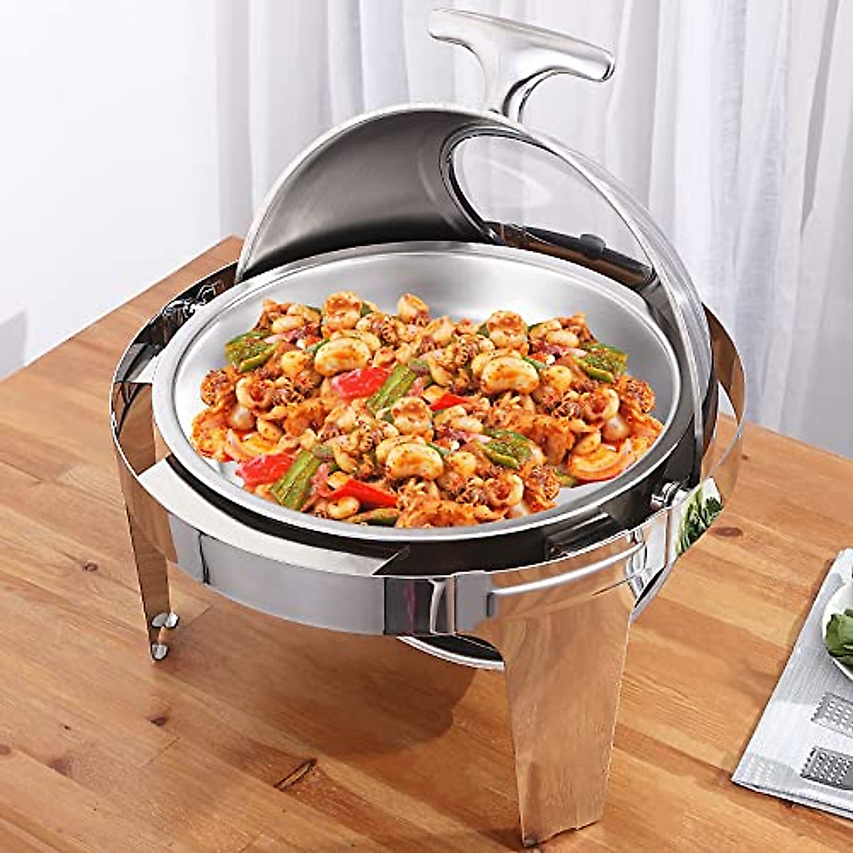 6L Buffet Warmer Server, Buffet Dish Food Warmer for Parties, Electric Chafer Server Food Warmer, Chafing Dish Buffet Set Full 1 Pan