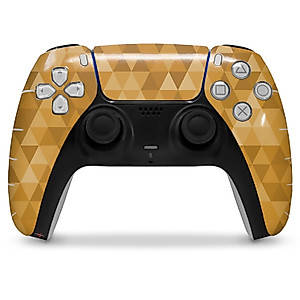 WraptorSkinz Skin Wrap compatible with Sony PS5 DualSense Controller Triangle Mosaic Orange (CONTROLLER NOT INCLUDED)