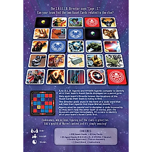 USAopoly Marvel Codenames | Based On The Hit Social Word Game Codenames | Relive Memorable Moments From The Marvel Comic Universe | Fun Board Game For The Whole Family