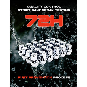 Set of 24 Veritek 14x1.5mm 13/16 Hex 1.7 Inch 44.5mm Length One Piece Chrome OEM Factory Style Large Acorn Seat Lug Nuts for Ford F-150 Expedition Lincoln Navigator Factory Wheels